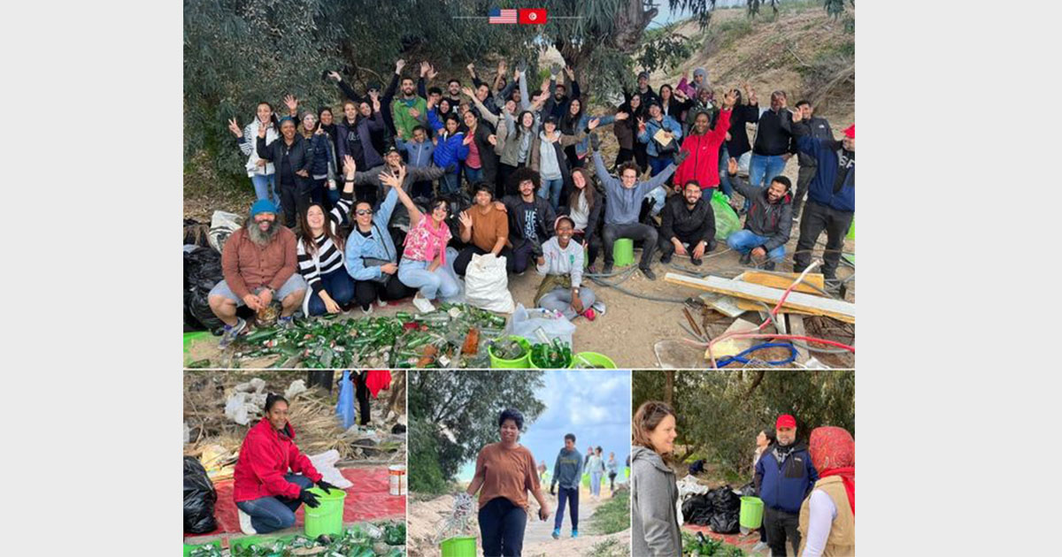 يوم الأرض: بالتعاون مع Tounes Cleanup، متطوعون من عائلة السفارة ...