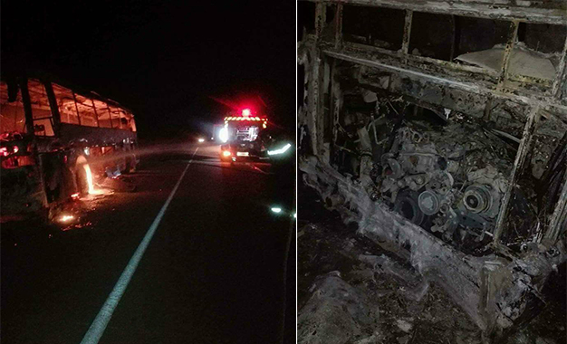Kébili : Un bus de la SNTRI prend feu, les passagers évacués à temps ...